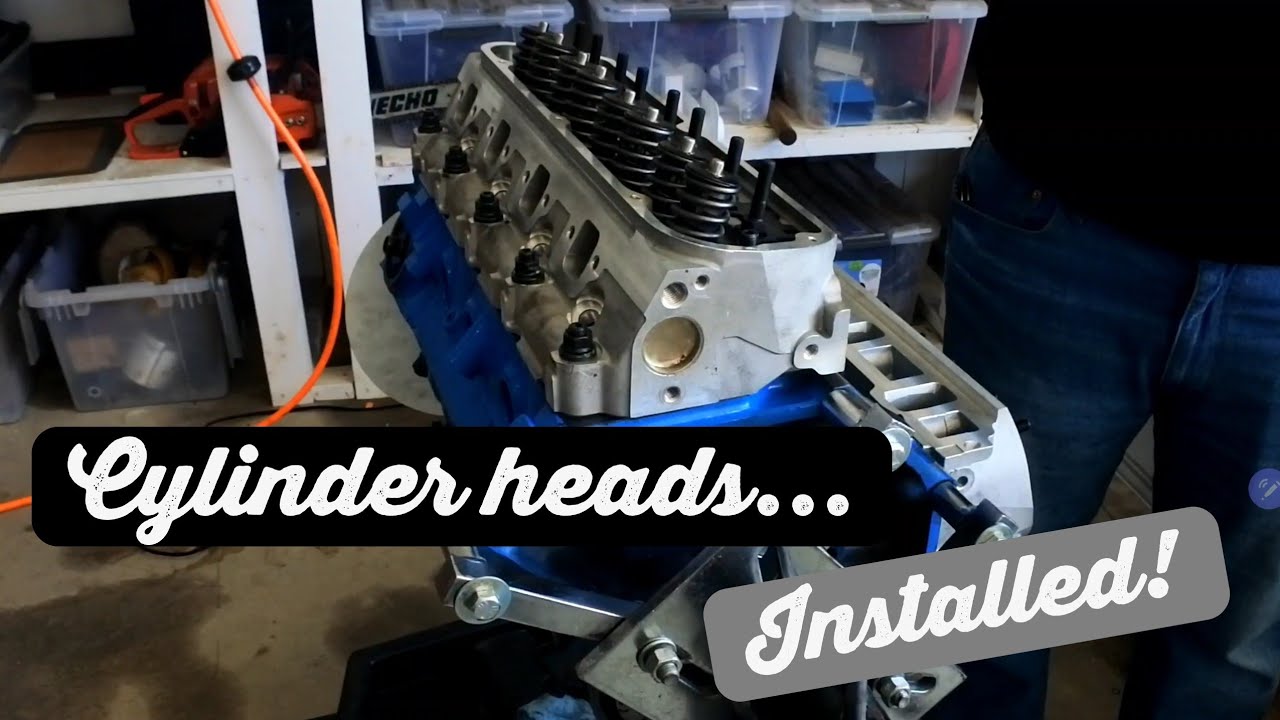 Cylinder heads on, and a little more progress on my Falcons engine ...