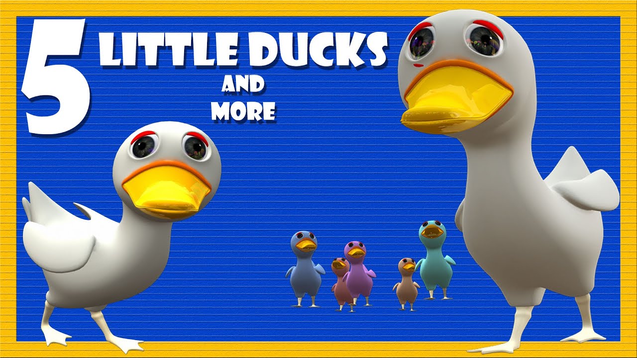 Five Little Ducks English Rhyme For Kids | Five little Ducks Plus Many ...