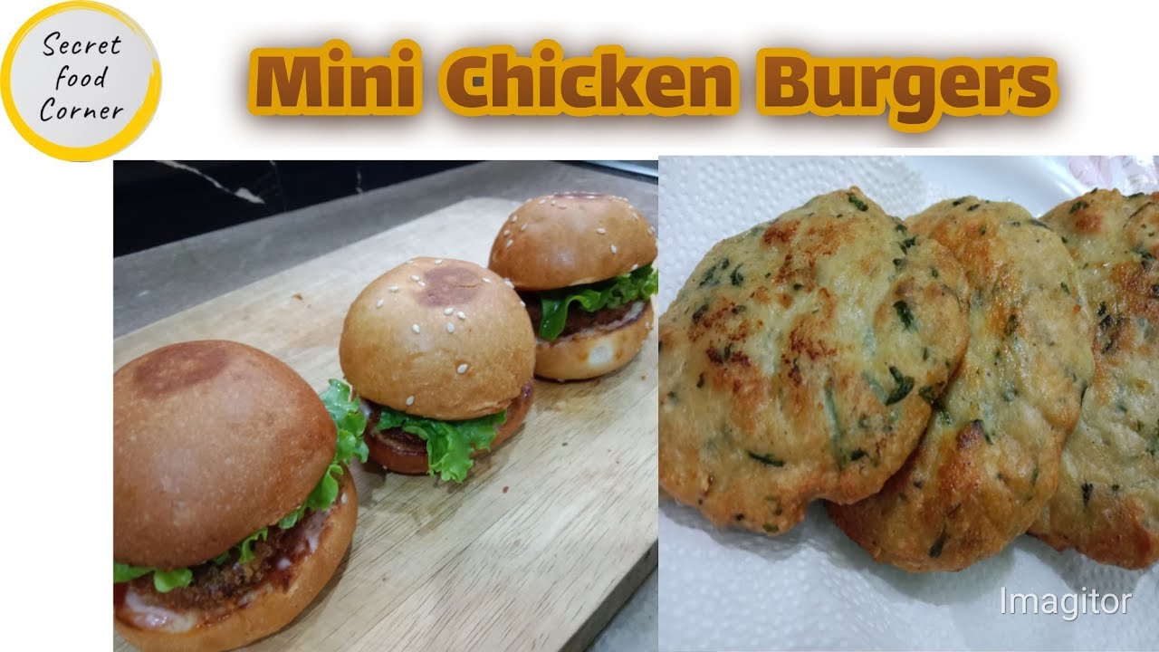 Mini Chicken Burger Recipe | How to make Chicken Patty at Home | By ...