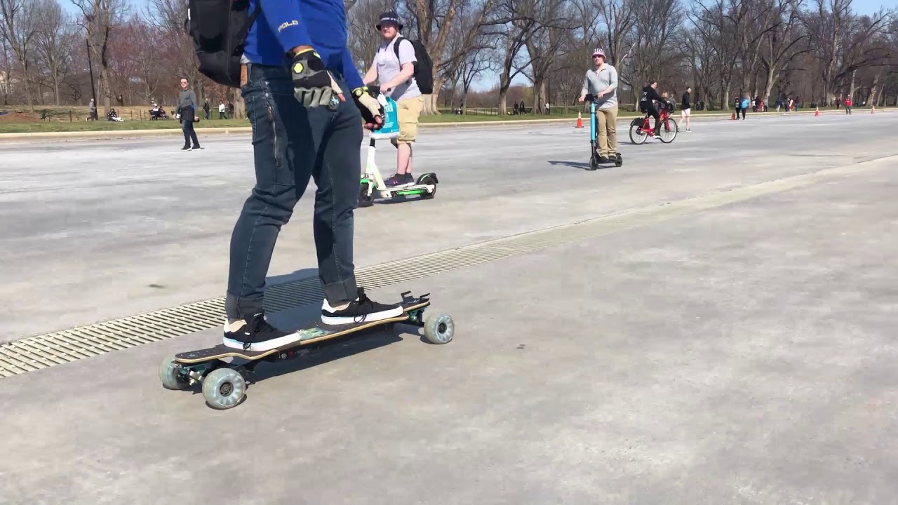 DC ESK8 Empty Reflecting Pool [ELECTRIC SKATEBOARDS] - YouTube