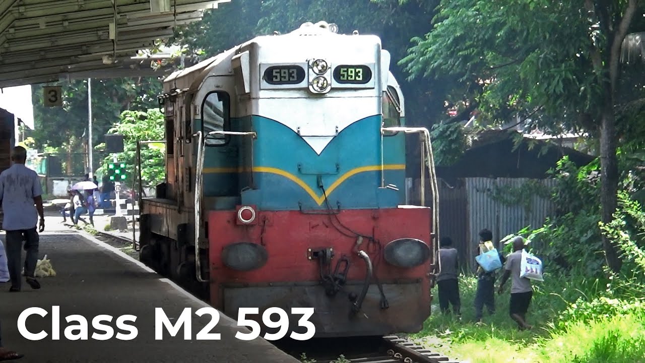 Sri Lanka Railways Class M2 593 Going Light Loco at Dematagoda - YouTube
