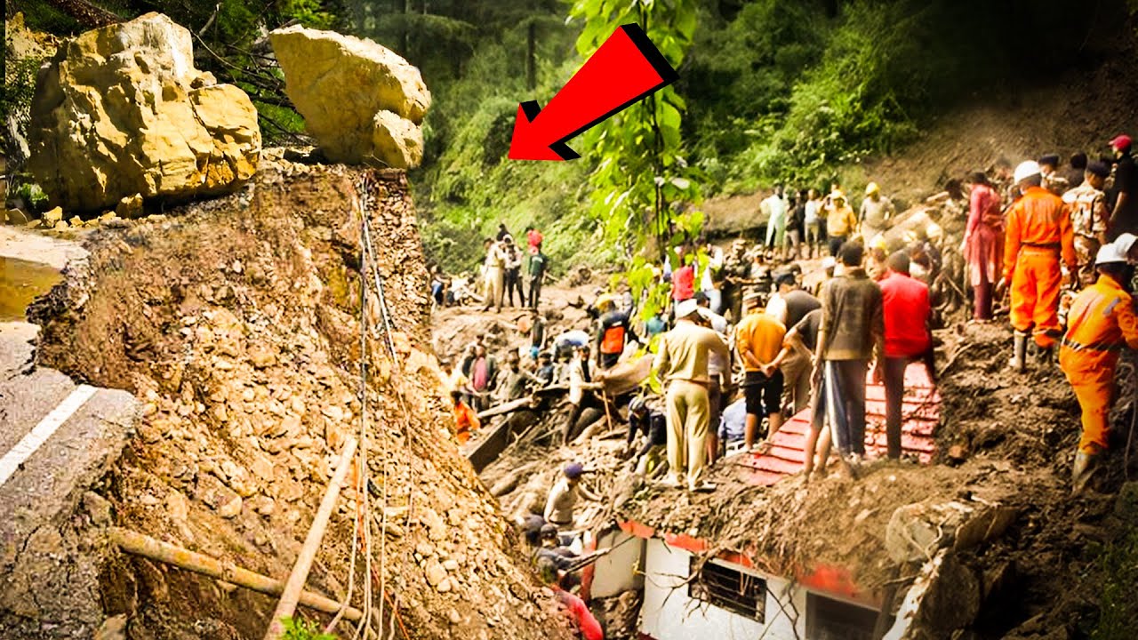 MASSIVE Landslides, Rockfalls And Avalanches Captured On Camera - YouTube