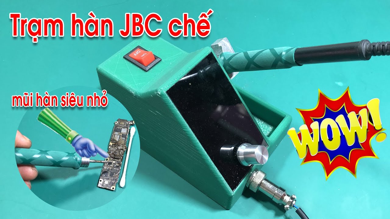 TRẢI NGHIỆM TRẠM HÀN JBC CHẾ MŨI SIÊU NHỎ jbc DIY c210 - 009 - YouTube