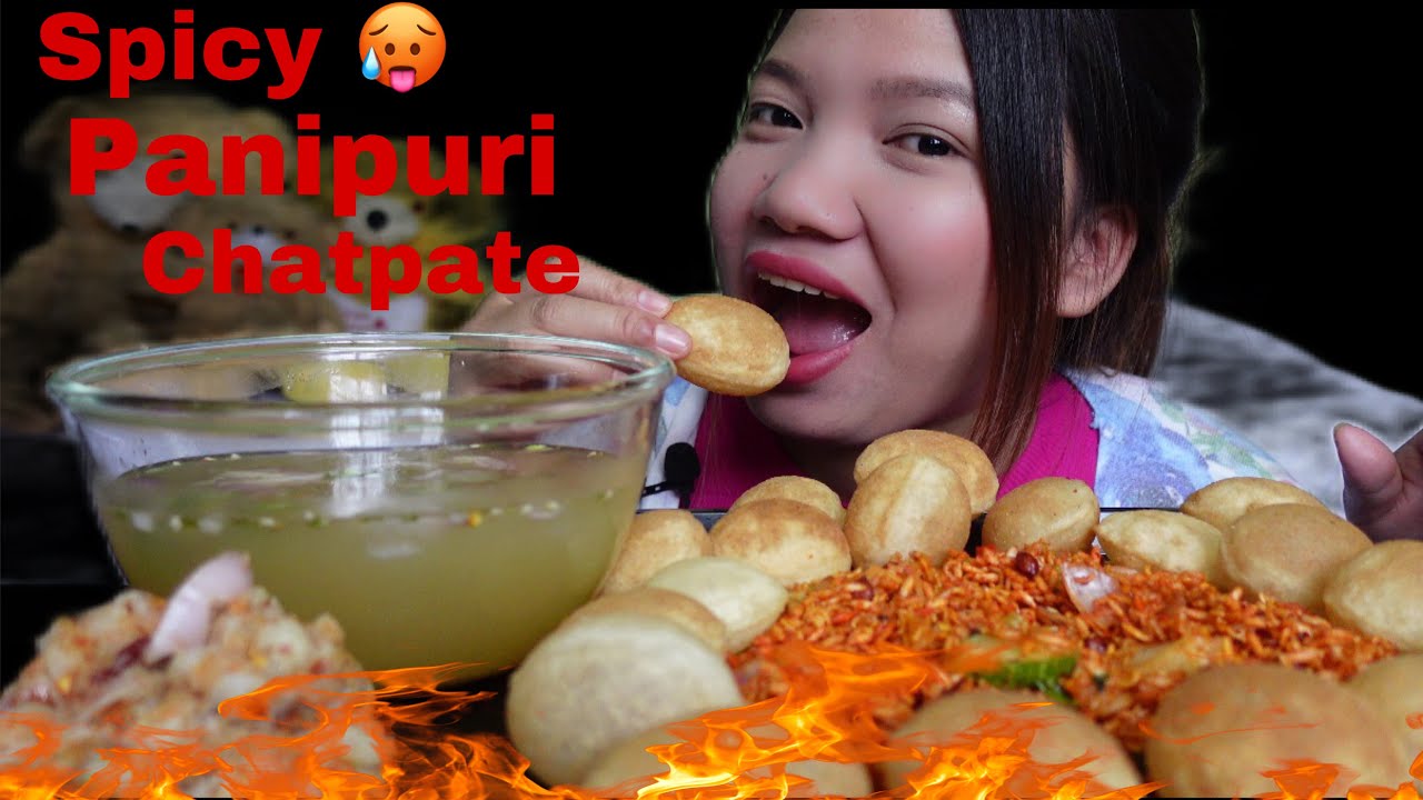 EATING 🥵PANIPURI CHALLENGE | SPICY🔥PANIPURI & SPICY CHATPATE | NEPALI ...