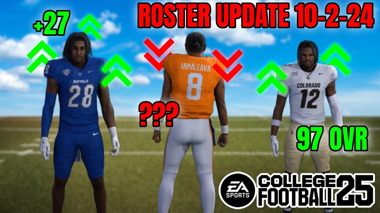 ROSTER UPDATE (10/2/24) - College Football 25 - YouTube
