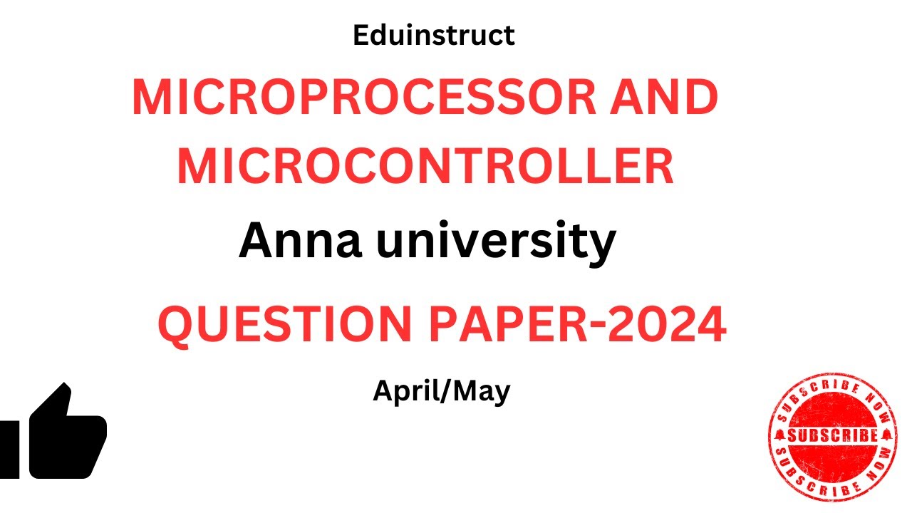 MICROPROCESSOR AND MICROCONTROLLER-EE3404|Anna University QP-April/May ...