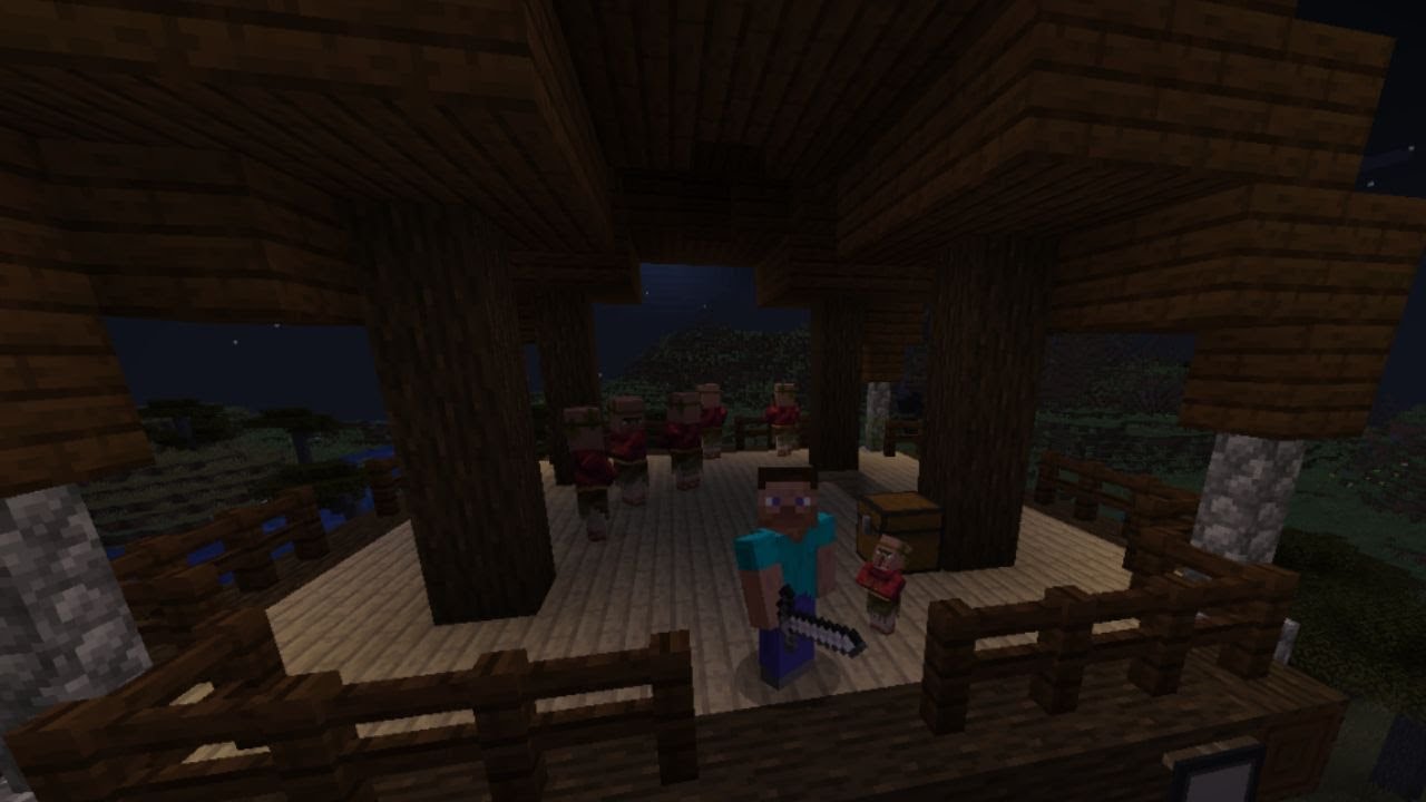 Minecraft night fight attack zombies skeleton kill and skeleton ...