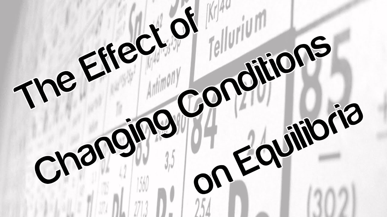 The effect of changing conditions on equilibria - YouTube