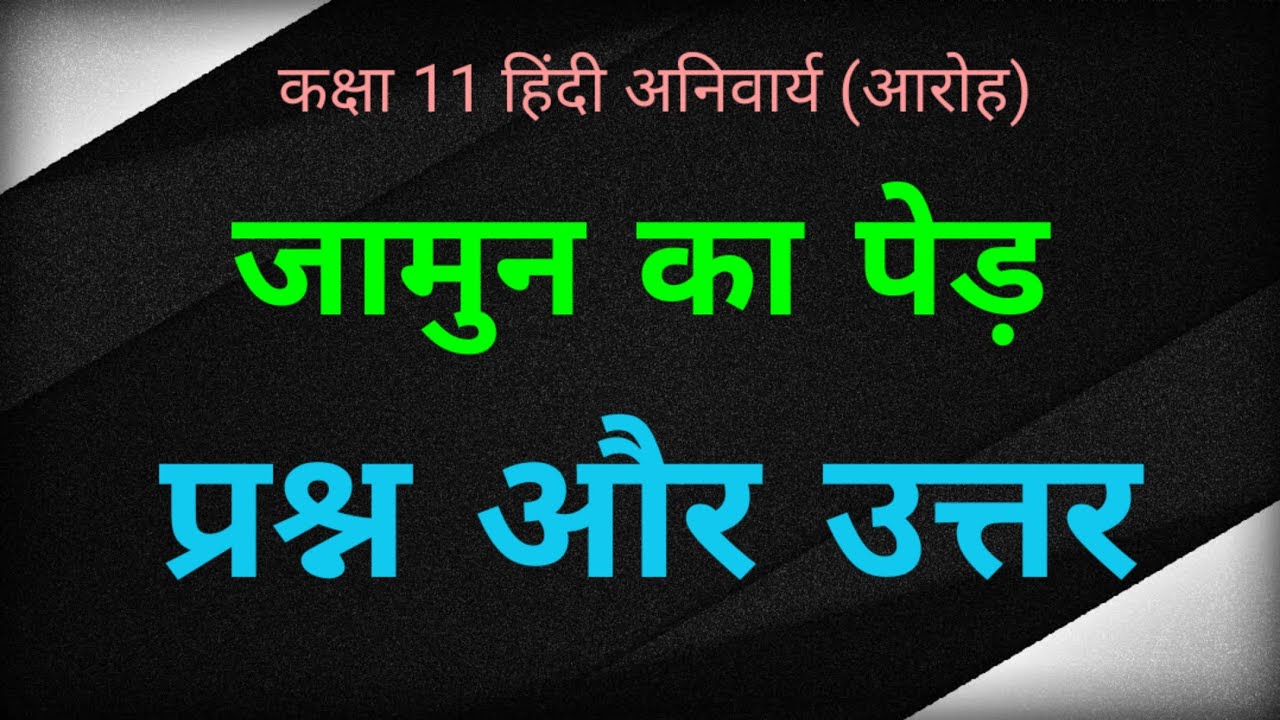 Question Answer Of Jamun Ka Ped question-answer-of-jamun-ka-ped