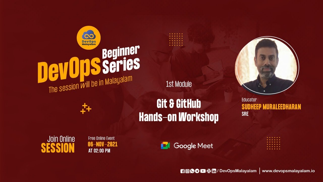 Git And Github Hands On Workshop Cloud Linux Devops Devopsmalayalam 2662