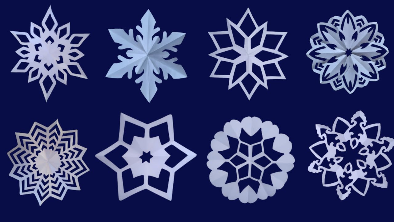 5 Beautiful & Unique Snowflakes 💥💥// Paper Craft Idea - YouTube