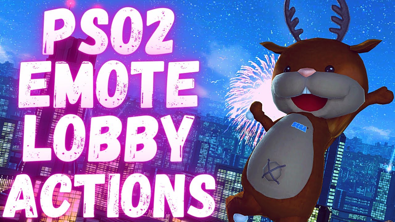 PSO2 443: Weaponoid Pose 2 Emote Lobby Action - YouTube