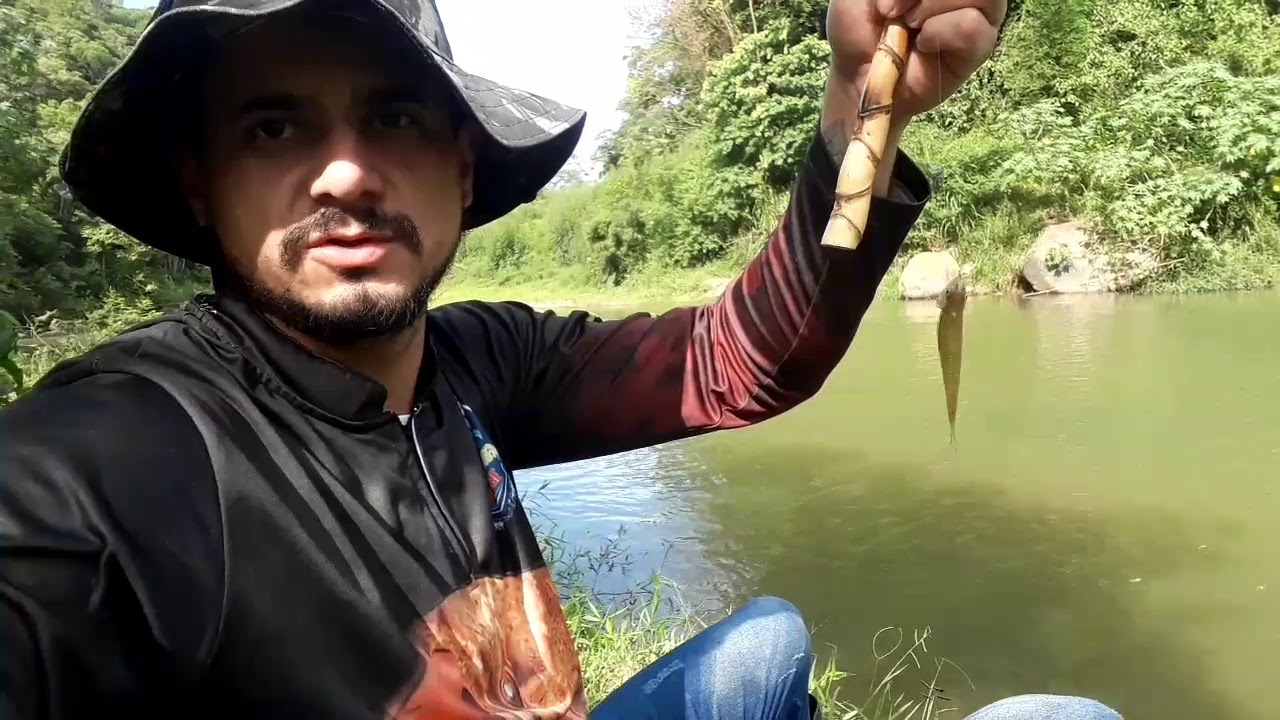 Pescando lambari gigante na massinha . - YouTube