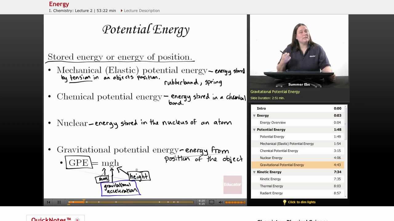Physical Science - Potential Energy - YouTube