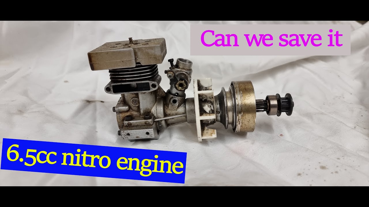 RC helicopter Rebuilt Nitro engine complete - YouTube