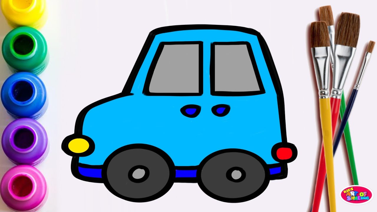 how to draw a car for kids | Kids art of shading | Drawing and ...