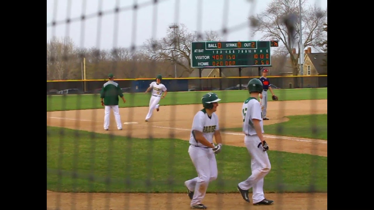SMS VARSITY BASEBALL - DANIEL BEBEE HOMERUN!!!! - YouTube