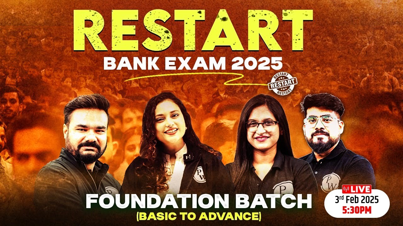 Launching 📢 RESTART 2025 Foundation Batch | Basic to Advanced | Banking Exam Preparation 2025 ...