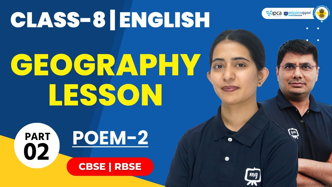 Class 8 English Poem Chapter 2 Geography Lesson | 8th Class English ...