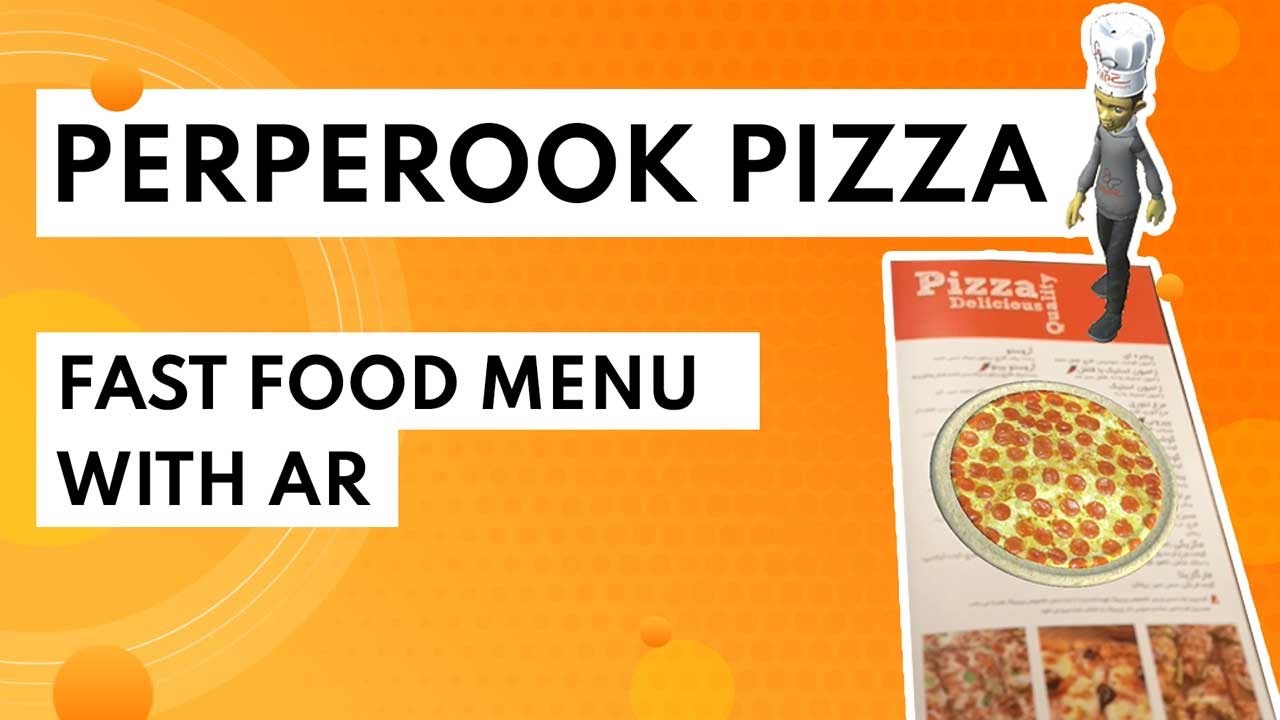 AR fast food menu “Perperook pizza” | SunReality - YouTube