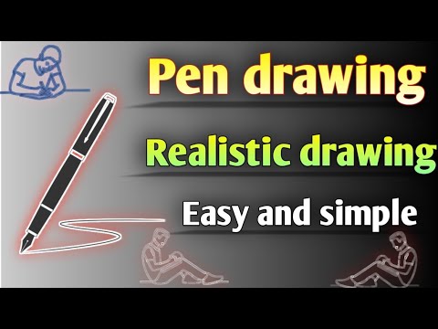 How to draw a pen || Pen drawing in easy method || pen drawing - YouTube