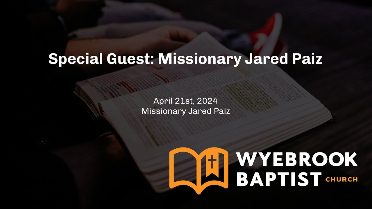 Special Guest: Missionary Jared Paiz - YouTube