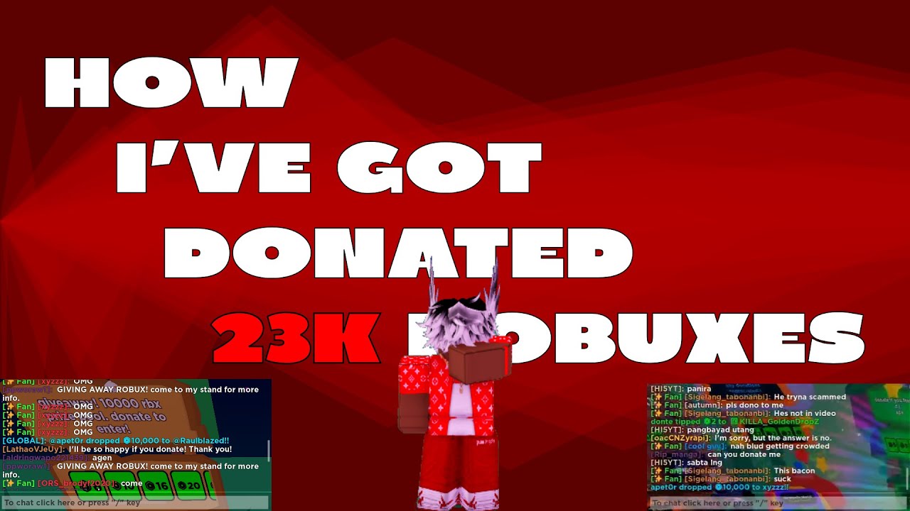 How i've got donated 23k ROBUX IN PLS DONATE - YouTube