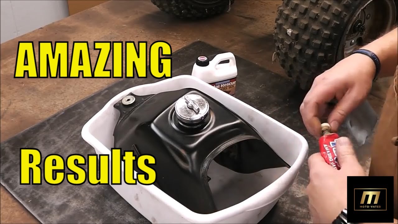 1986 Honda Quad TRX70 Rebuild Rusty Gas Tank Pt 2 #doitforcolton - YouTube