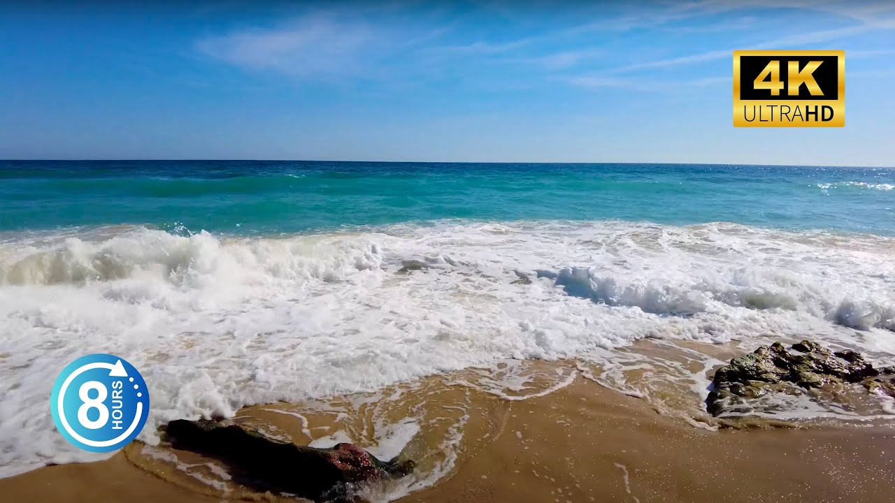 Calming Seas: Meditate and Unwind with Ocean Waves - 4K 8 Hours - YouTube