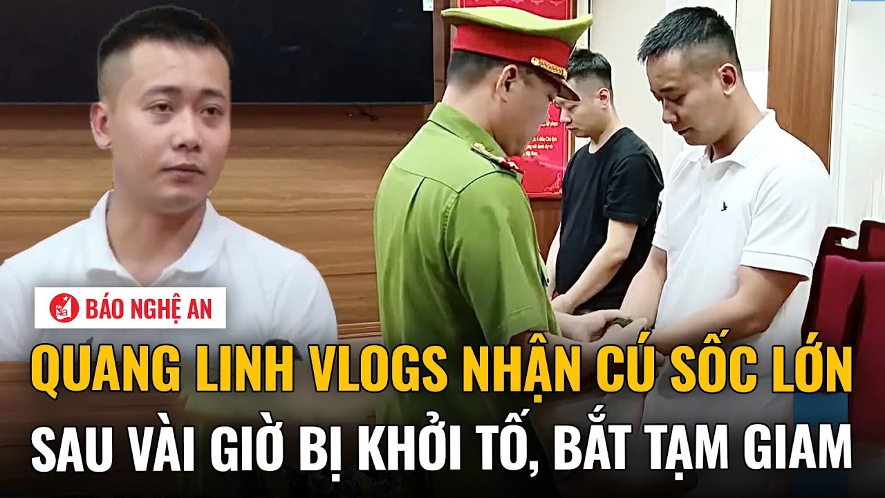 Quang Linh Vlogs nhận cú sốc lớn sau vài giờ bị khởi tố, bắt tạm giam ...