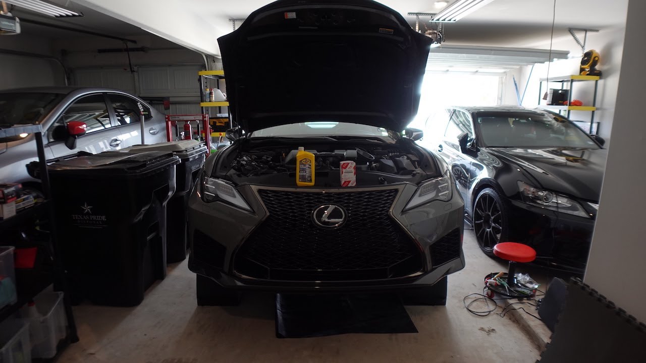 2023 RCF Track Edition First Oil Change Finally! - YouTube