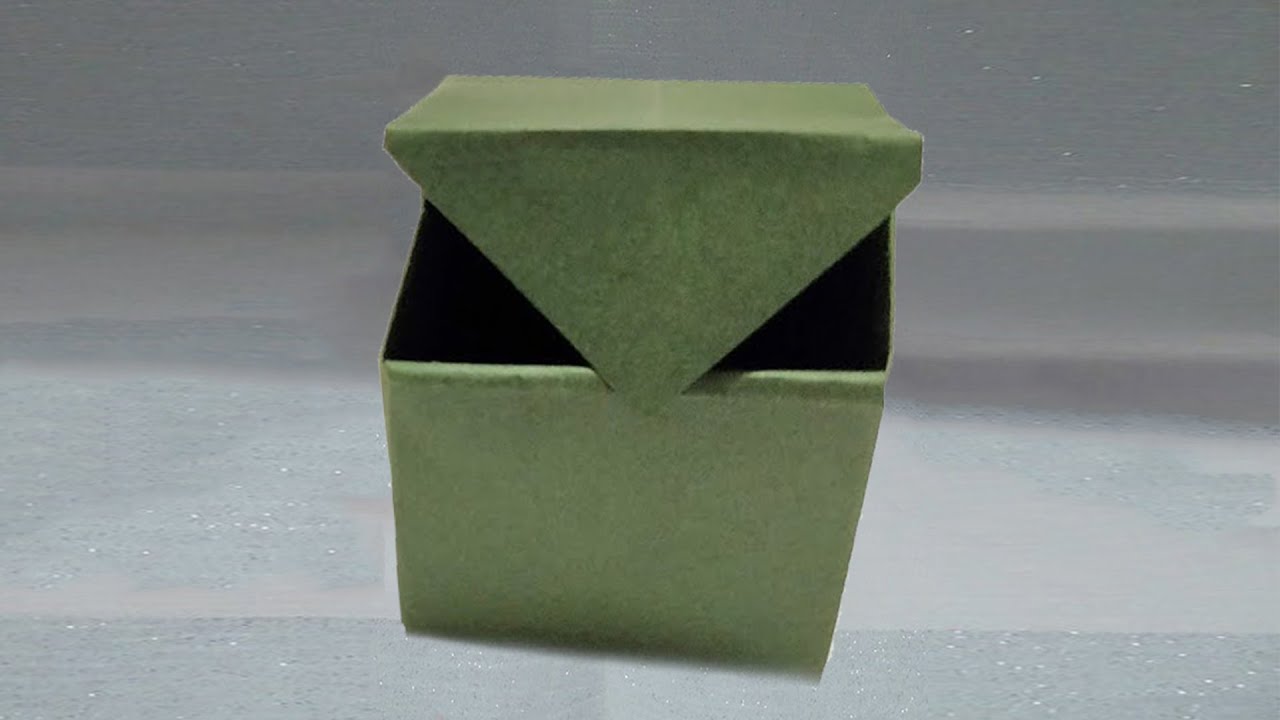 Make Origami square box with Lid | Hand made easy box, Paper box making ...