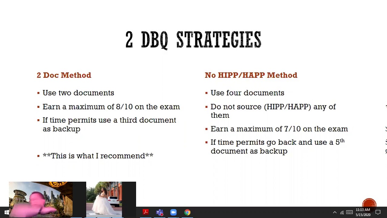 AP World 5/15: DBQ Writing Strategies and Exemplars and Non-Examples ...