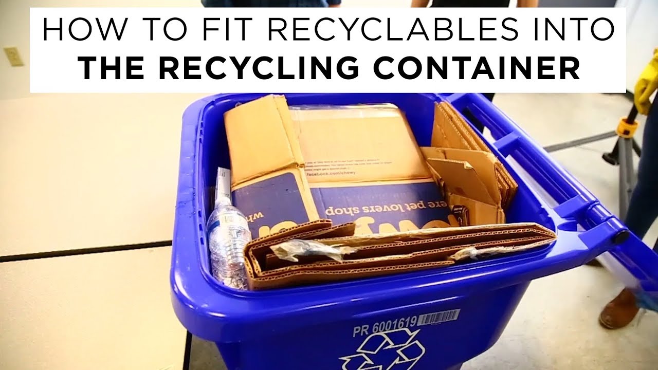 How to Fit Recyclables into the Recycling Container - YouTube