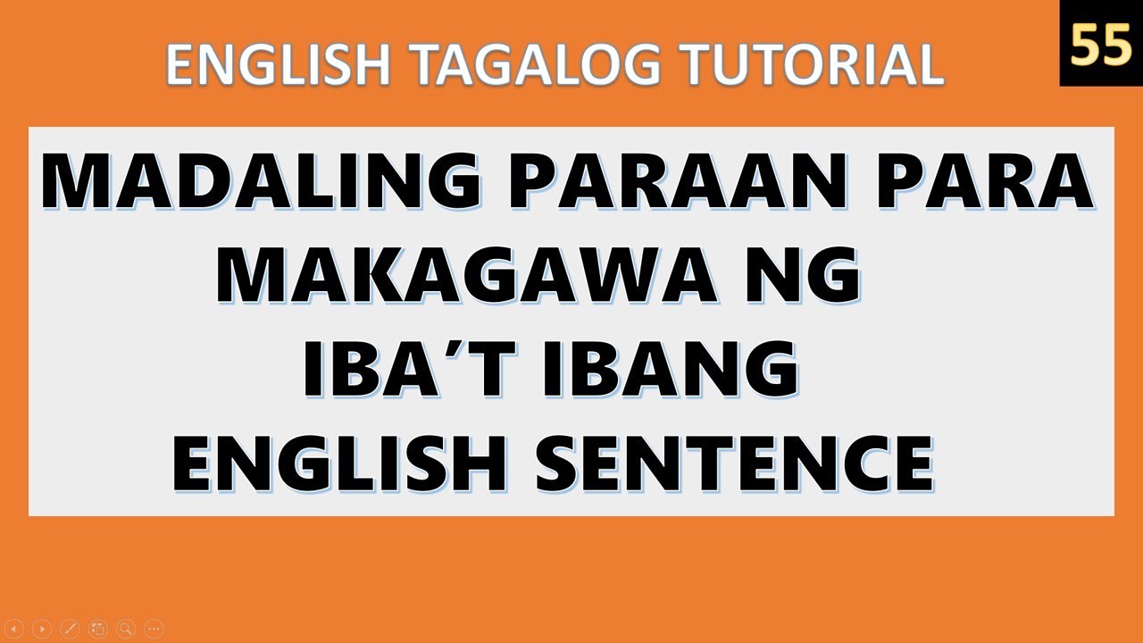 MADALING PARAAN PARA MAKAGAWA NG IBAT IBANG ENGLISH SENTENCE English ...