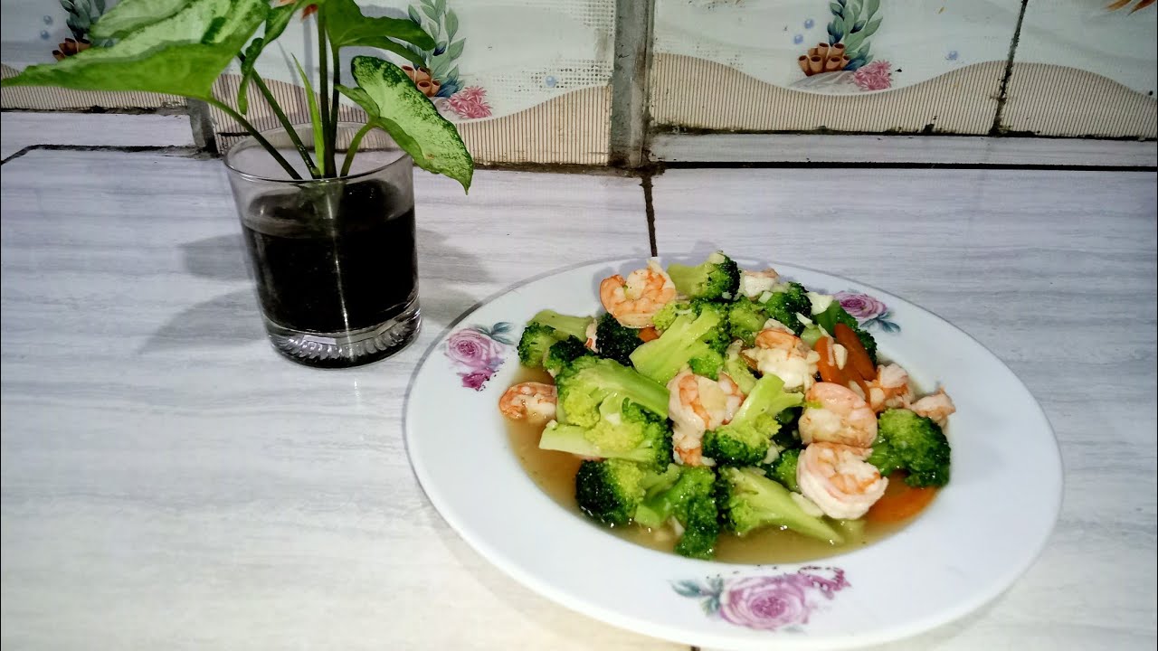 Masak Tumis Brokoli Udang bumbu simpel - YouTube