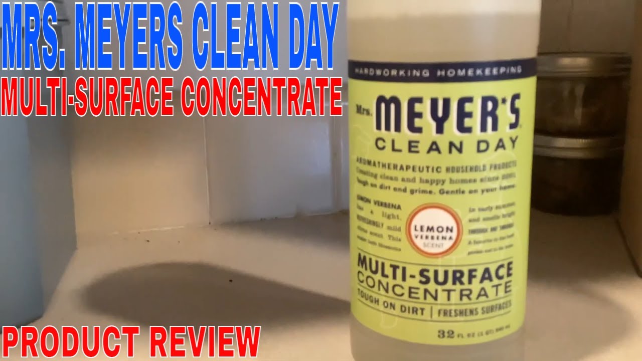 Mrs. Meyers Clean Day Multi-Surface Concentrate 🔴 - YouTube