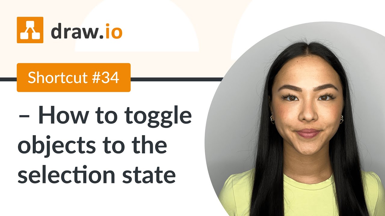Shortcut #34 - How to toggle objects to the selection state in draw.io ...