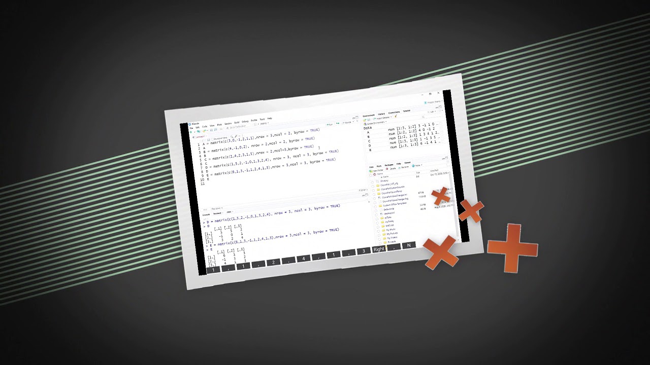 Matriks dengan Pemrograman R - YouTube