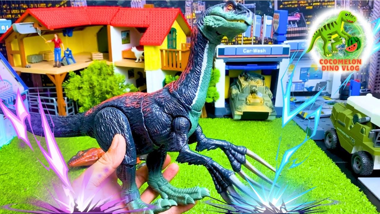 Cocomelon Dino Vlog: BIG Therizinosaurus, Tyrannosaurus Rex, Indominus ...