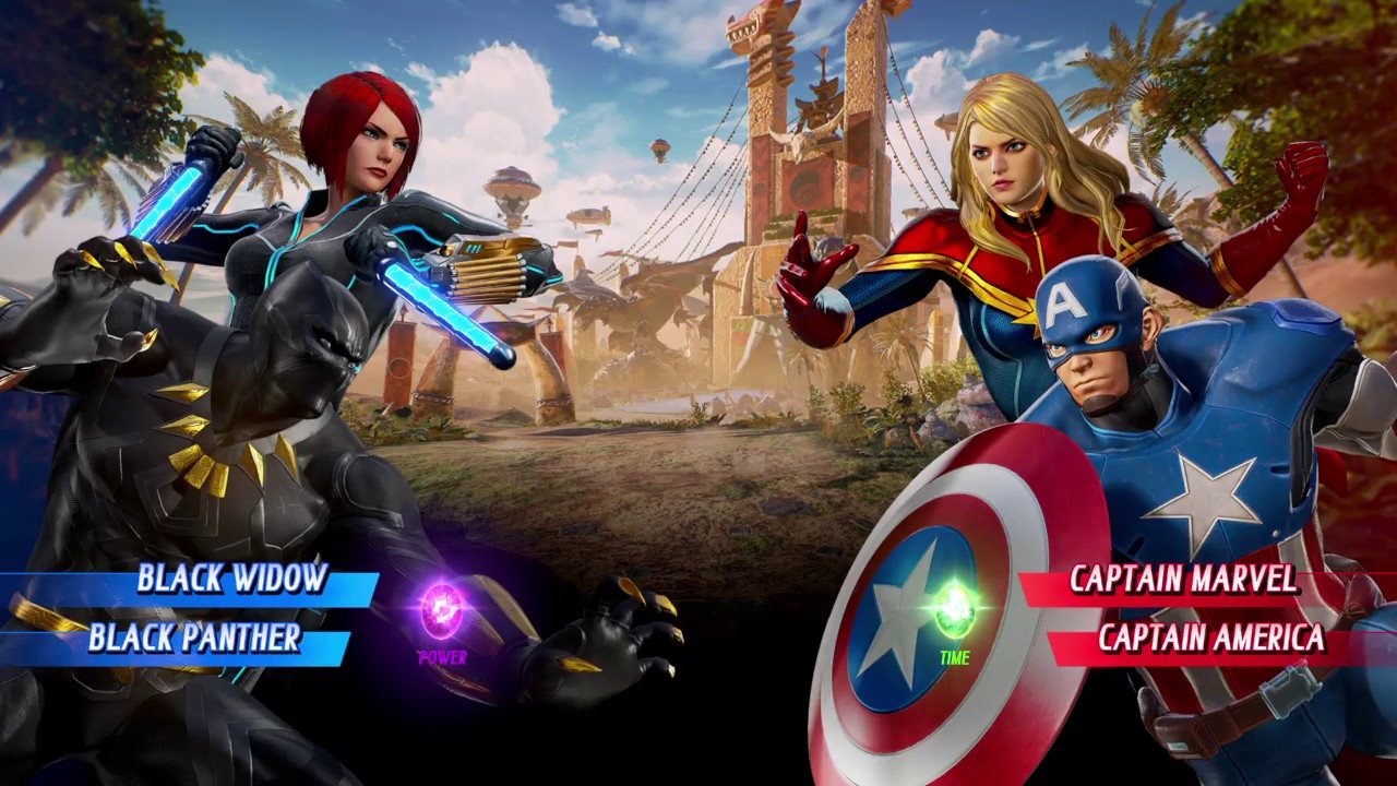 MARVEL VS. CAPCOM: INFINITE Black Widow and Black Panther vs Captain ...