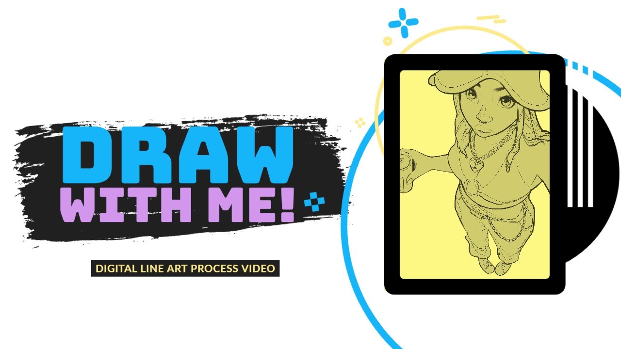 Draw with Me: Digital Line Art Process in Procreate - YouTube