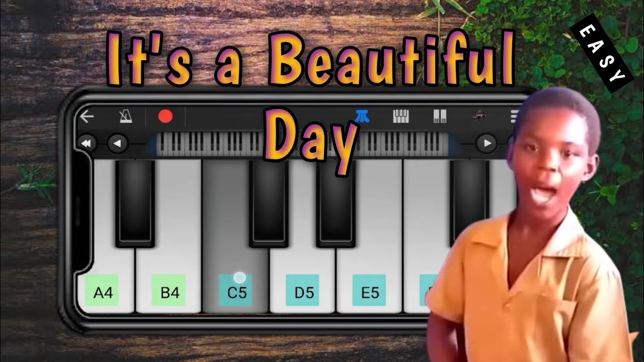It's a Beautiful Day 🌻 Piano lesson with chords 🎹 easy piano lesson ...