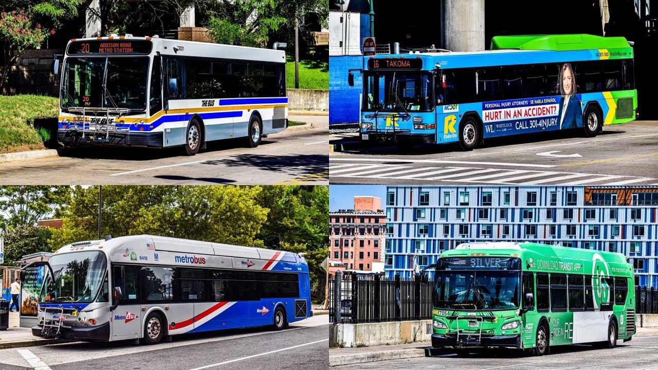 Buses Around Washington DC Maryland Virginia Compilation #5 - YouTube