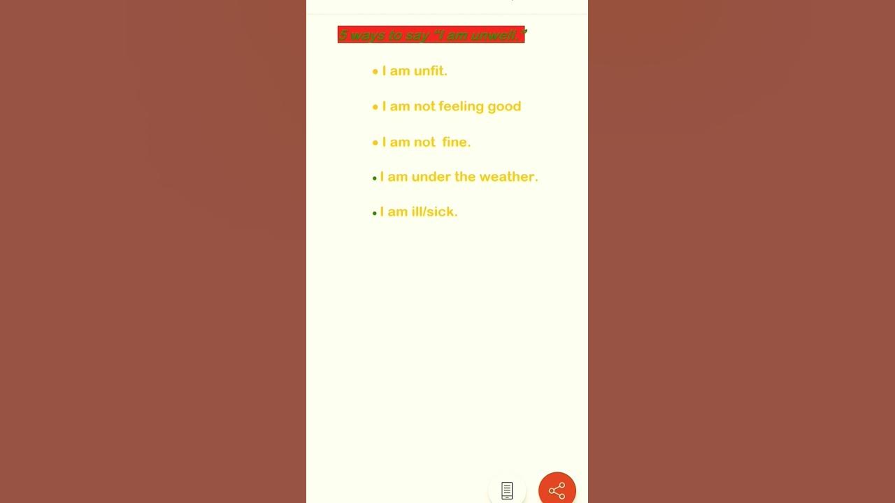 5 Different Ways To Say I Am Unwell knowledgeispower 5-different-ways-to-say-i-am-unwell-knowledgeispower