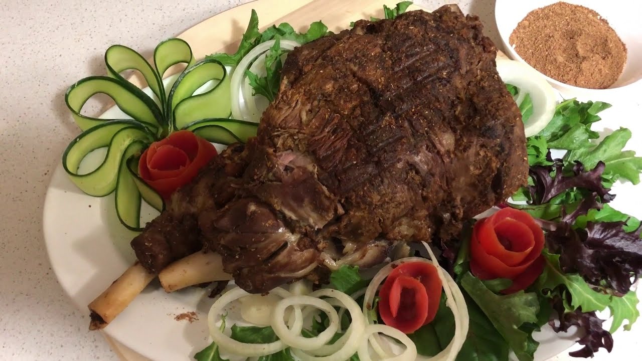 Mutton Raan | Mutton Leg Steam Roast Without Oven || Lamb Raan Steam ...