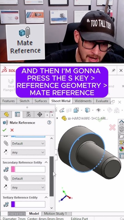 Snap Parts Together With Solidworks Mate References Assembly Assemblies Tips Tricks