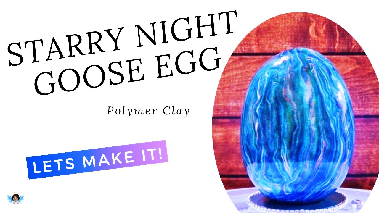 Polymer Clay | Once Upon A Starry Night Cane...Goose Egg? Tutorial ...