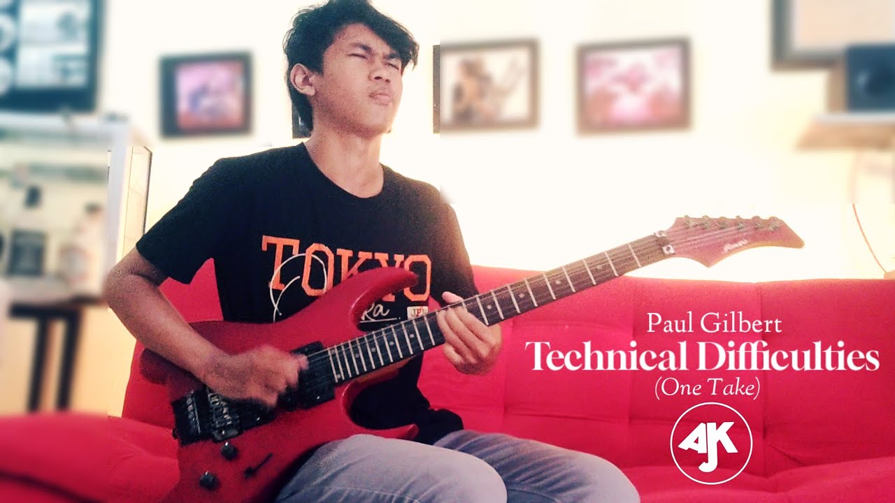 Paul Gilbert - Technical Difficulties (One Take Cover) - YouTube