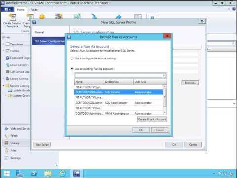 Creating SQL Profile in SCVMM 2012 R2 Step by Step - YouTube